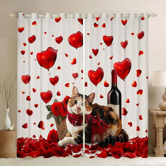 Castle Fairy Boys Girls Cartoon Animal Cat Blackout Curtains Set of 2 ...