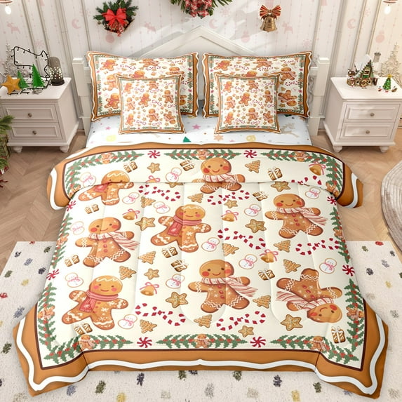 Castle Fairy Boys Girls Cartoon Gingerbread Man Bedding Comforter Set 7 ...