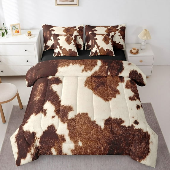 Castle Fairy Boys Girls Cow Print Twin Bedding Sets,Farmhouse Animal ...