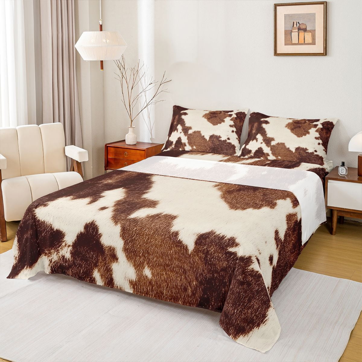 Castle Fairy Boys Girls Cow Print Twin Sheet Sets,Farmhouse Animal ...