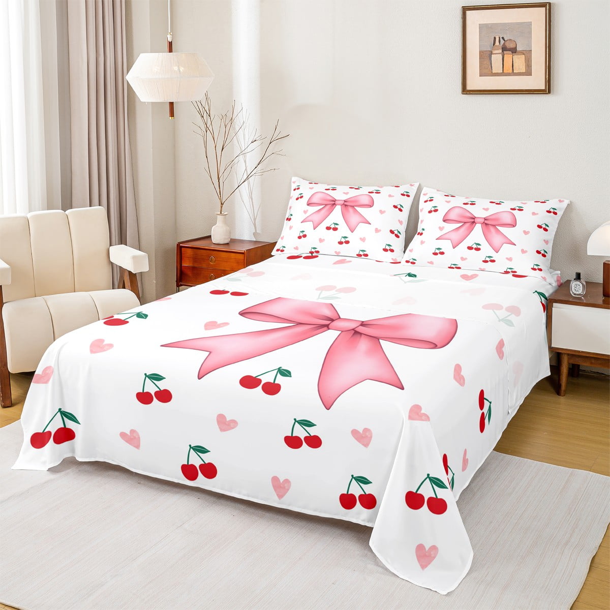 Castle Fairy Boys Girls Cute Ribbon Bow Bed Sheets,Love Heart King ...
