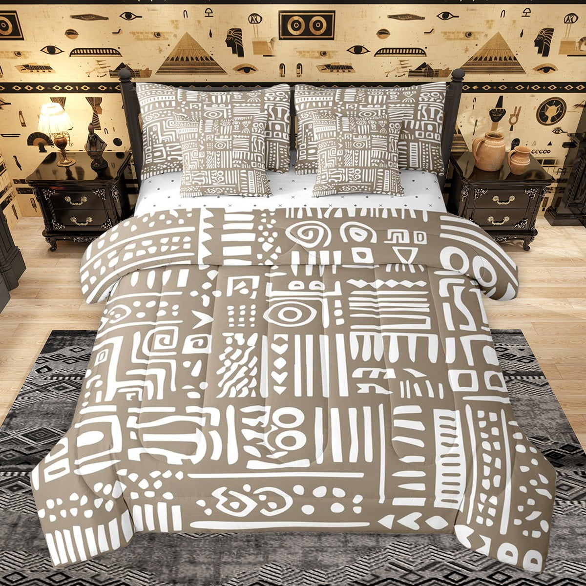 Castle Fairy Boys Girls Geometric Plaid Stripes Bedding Comforter Set ...