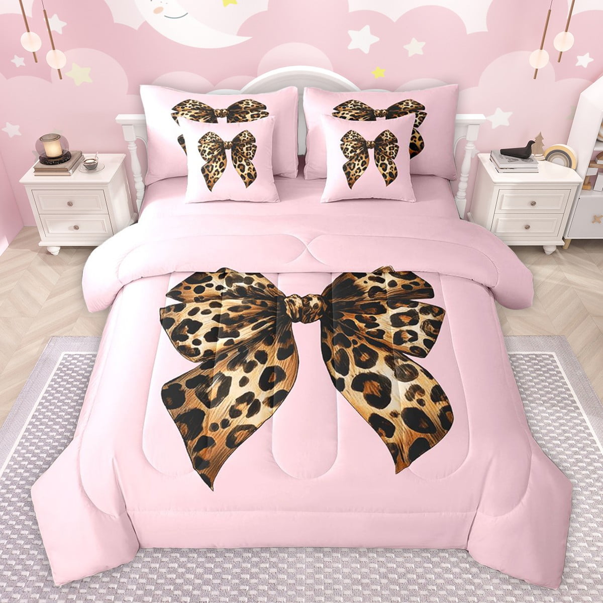 Castle Fairy Boys Girls Kawaii Bow Knot Bedding Comforter Set 7pcs ...