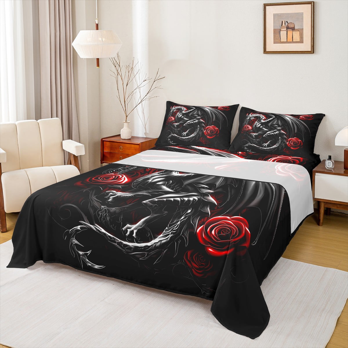 Castle Fairy Boys Girls Magical Dragon Twin Sheet Sets,Gothic Style ...