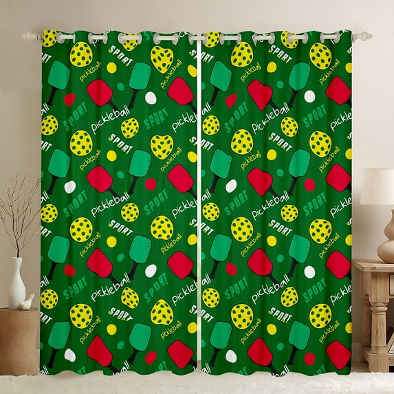 Castle Fairy Boys Girls Pickleball Print Blackout Curtains Set of 2 ...