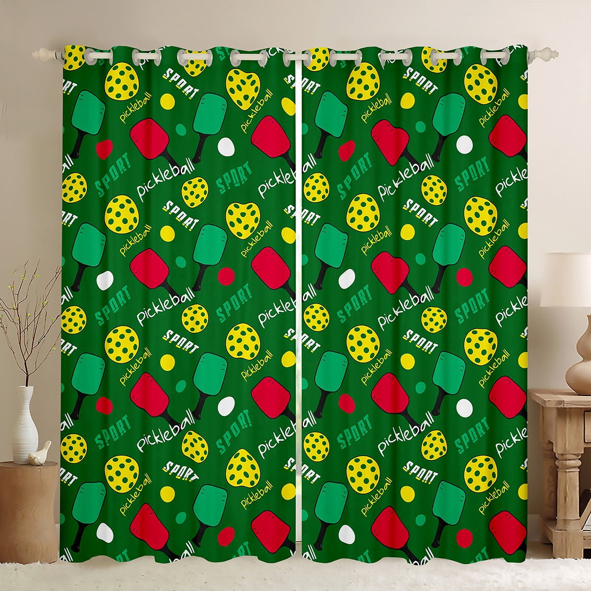 Castle Fairy Boys Girls Pickleball Print Curtains Pack of 2 (42x84 Each ...