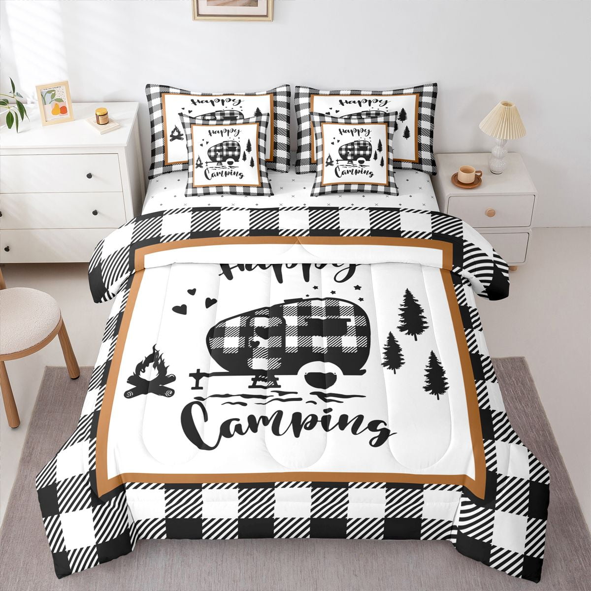 Castle Fairy Boys Girls RV Car Bedding Comforter Set 7 Pieces,Geometric ...