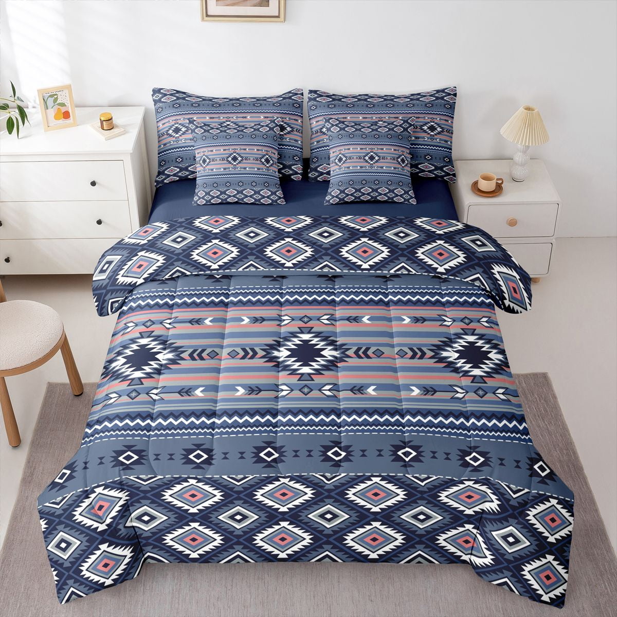 Castle Fairy Boys Girls Tribal Aztec Bedding Comforter Set 7-Piece ...