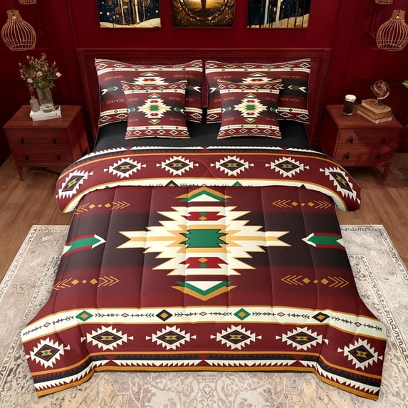 Castle Fairy Boys Girls Tribal Aztec Bedding Comforter Set 7 Pieces ...