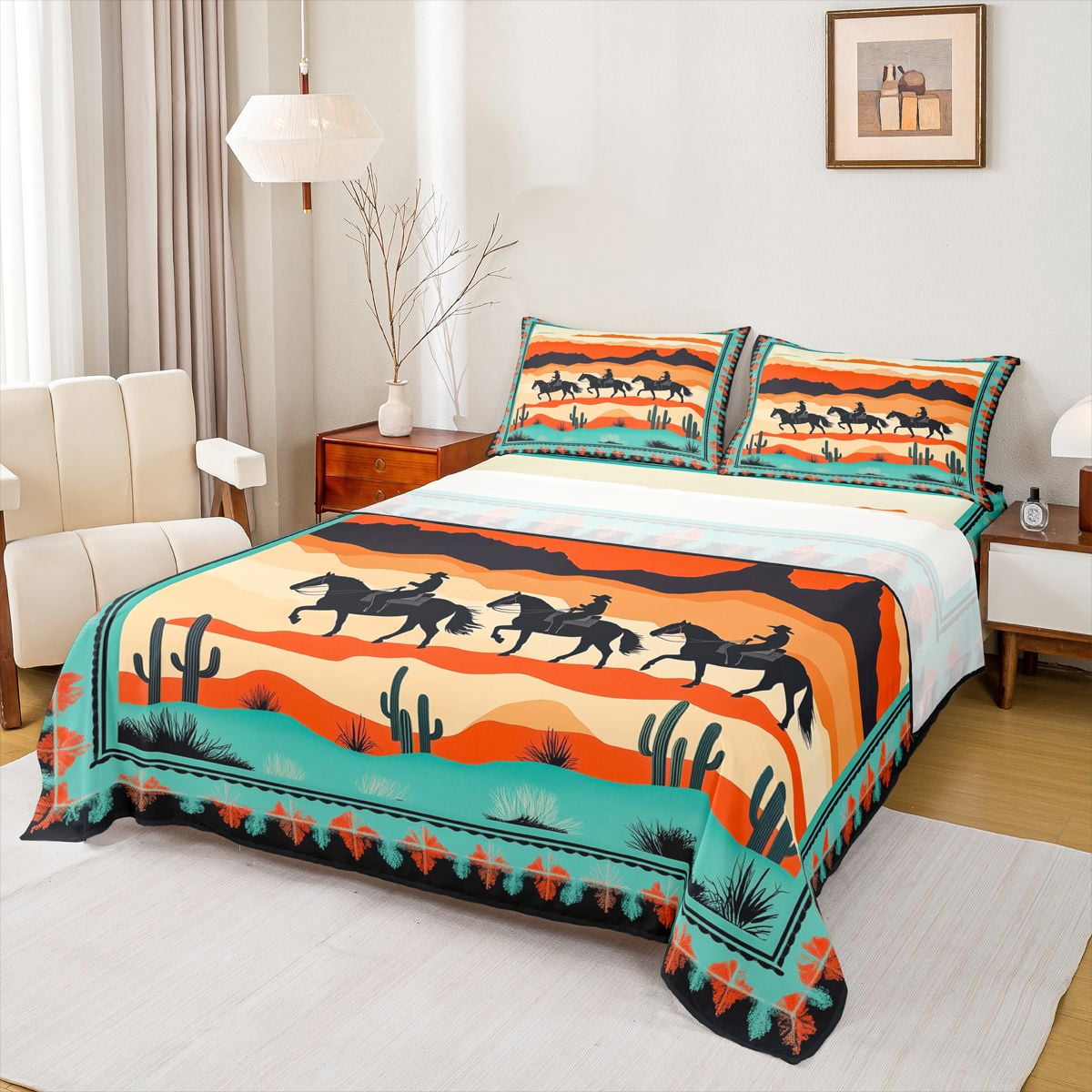 Castle Fairy Boys Girls Western Cowboy Queen Sheet Sets,Exotic Style ...