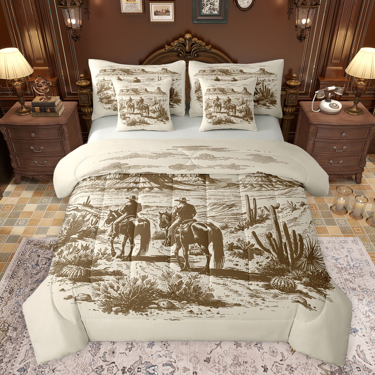 Castle Fairy Boys Girls Western Cowboys Bedding Comforter Set 7-Piece ...