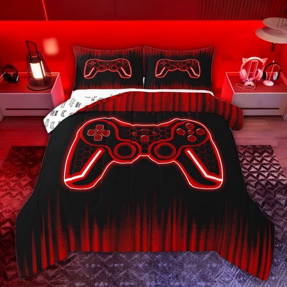 Castle Fairy Boys Teens Honeycomb Gamer Twin Comforter Sets,Abstract ...