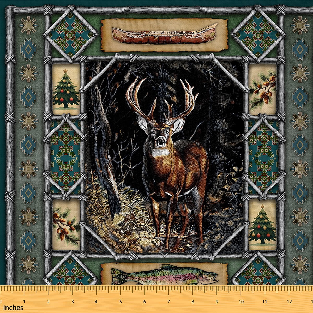 Castle Fairy Brown Deer Fabric by the Yard 10 Yard,Hippie Aztec Room ...