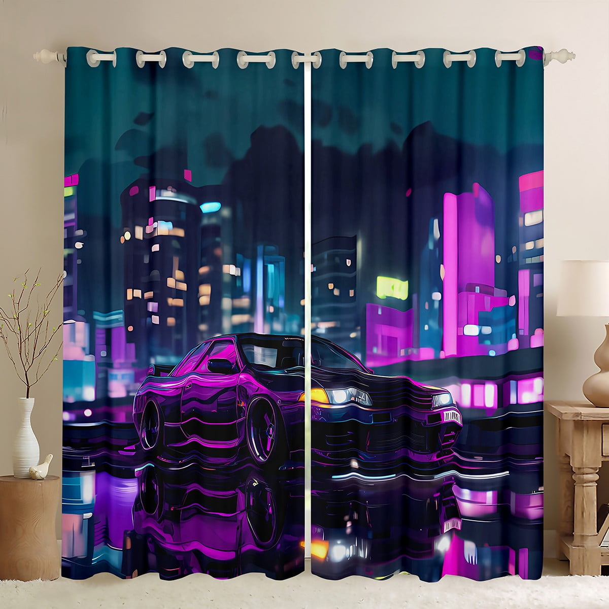 Castle Fairy Car Black Out Curtains,Sport Curtains Pack of 2 (42x63 ...