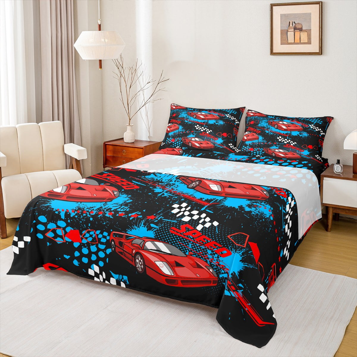 Castle Fairy Car Full Size Sheets for Kids Children Teens,Speed Sport ...