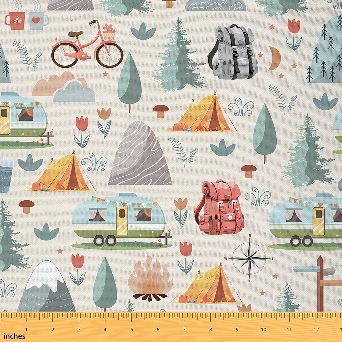 Castle Fairy Cartoon Car Fabric by the Yard 2 Yard,Happy Adventure ...