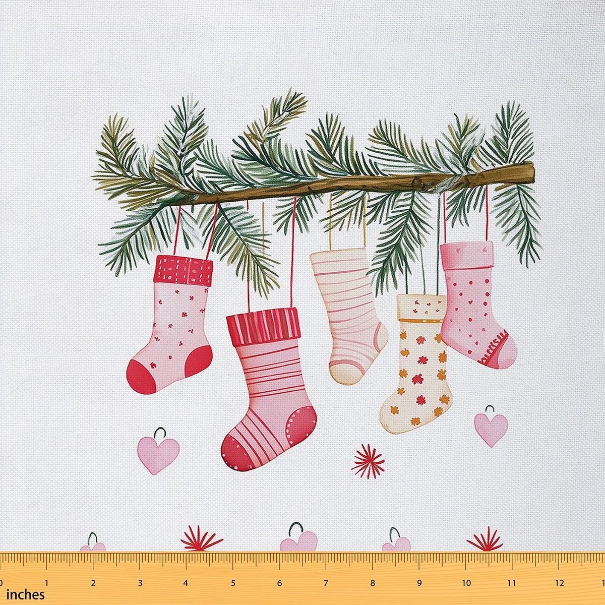 Castle Fairy Cartoon Christmas Stockings Fabric by the Yard 1 Yard for ...