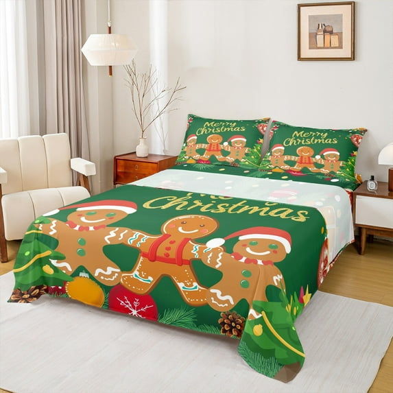 Castle Fairy Cartoon Gingerbread Man Twin Sheet Sets 3pcs for Preppy ...