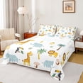 Castle Fairy Cartoon Lion Elephant Giraffe Parrot Full Size Sheets,Tree ...
