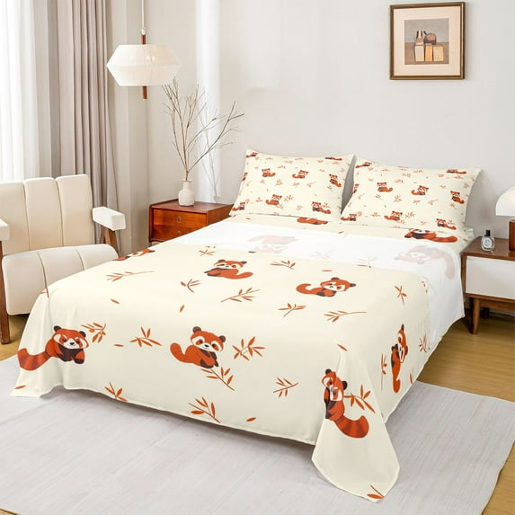 Castle Fairy Cartoon Red Panda Twin Sheet Sets for Children Boys Girls ...