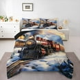 Castle Fairy Cartoon Train Full Size Comforter Sets,Railway Car Bedding ...