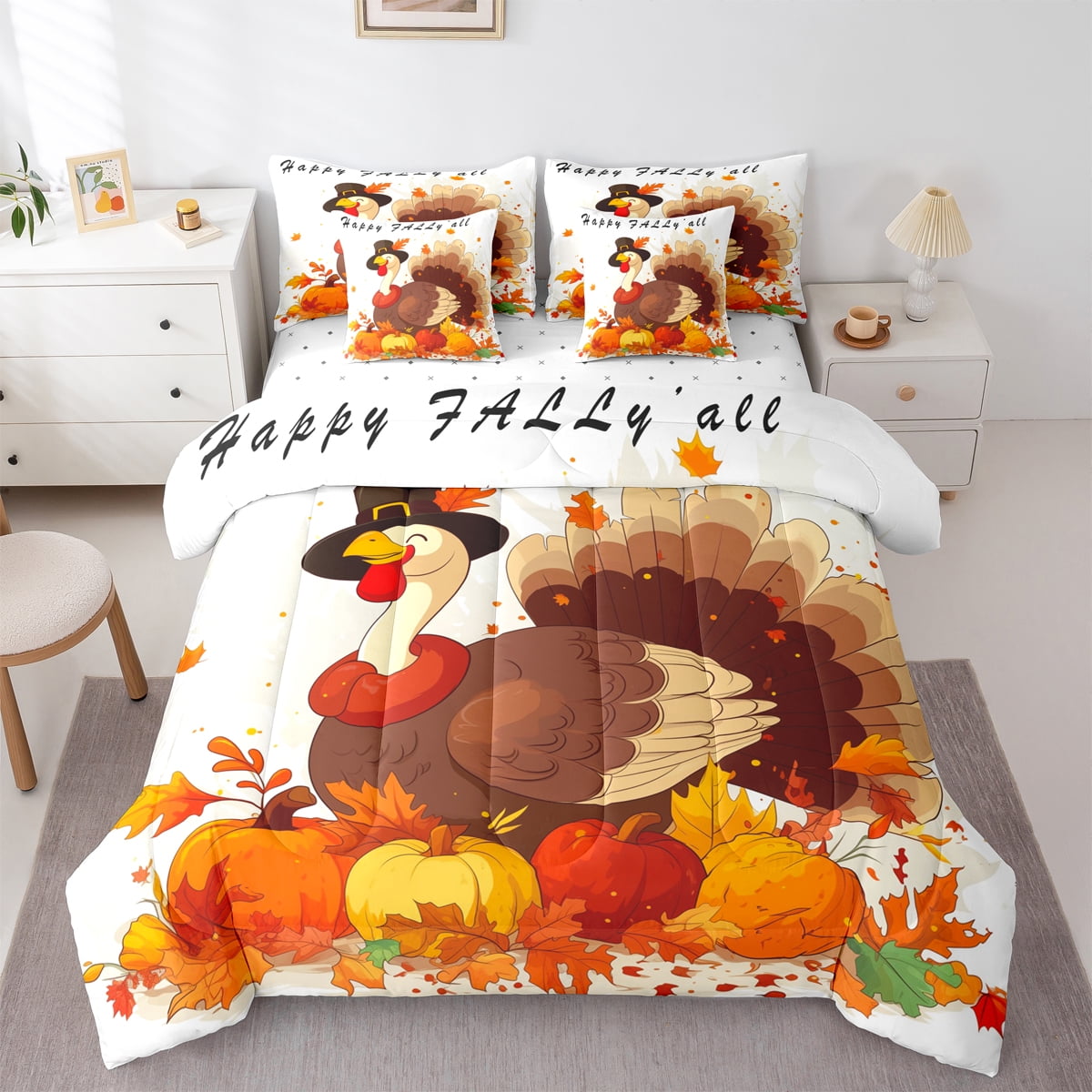 Castle Fairy Cartoon Turkey 7-Piece Bedding Comforter Set for Children ...