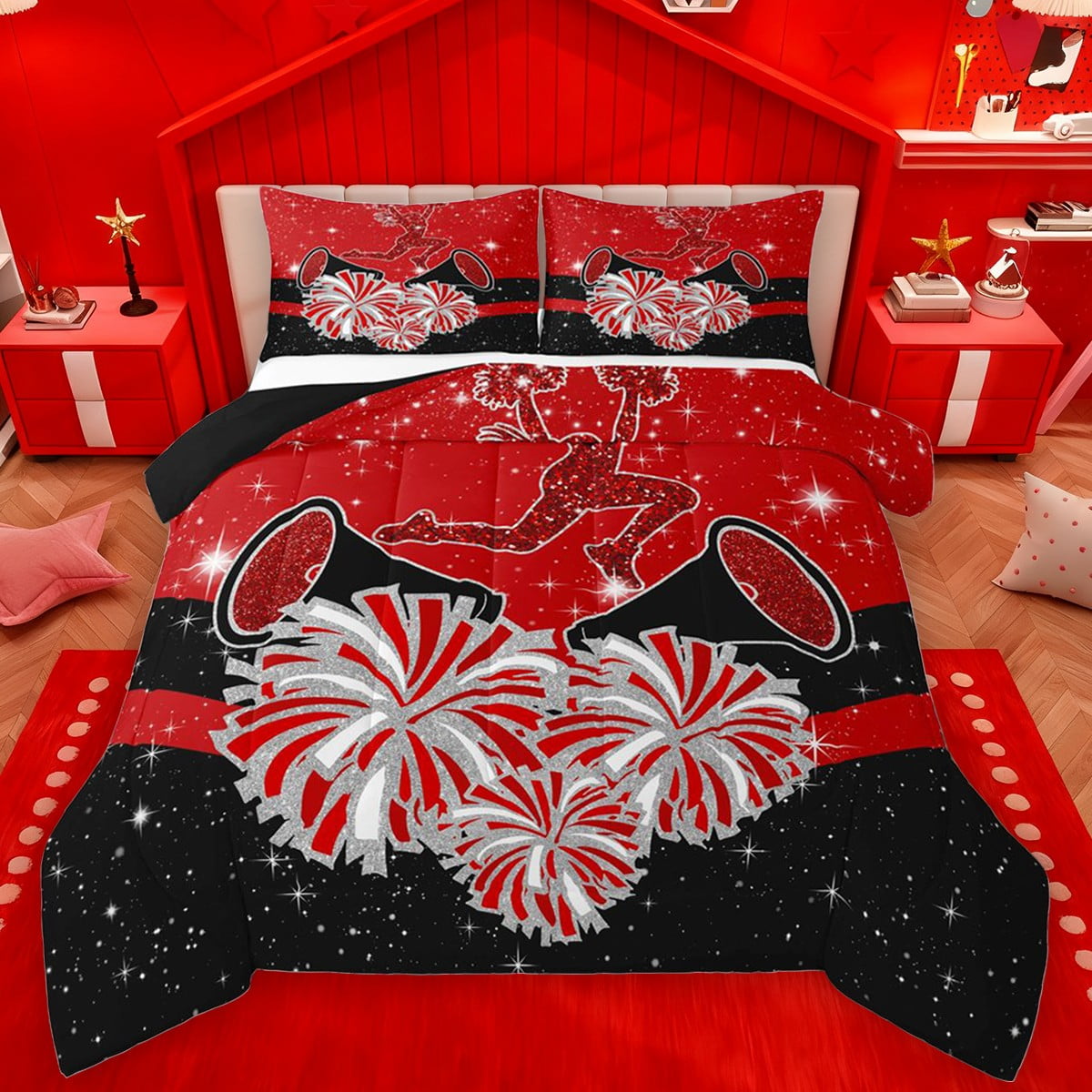 Castle Fairy Cheerleading Cheerleader Bedding Comforter Set 2pcs for ...