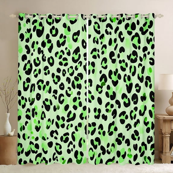 Castle Fairy Cheetah Print Blackout Curtains Set of 2 (52x84 Each ...