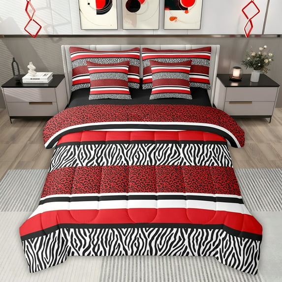 Castle Fairy Cheetah Print Twin Bedding Sets,Abstract Zebra Stripes ...