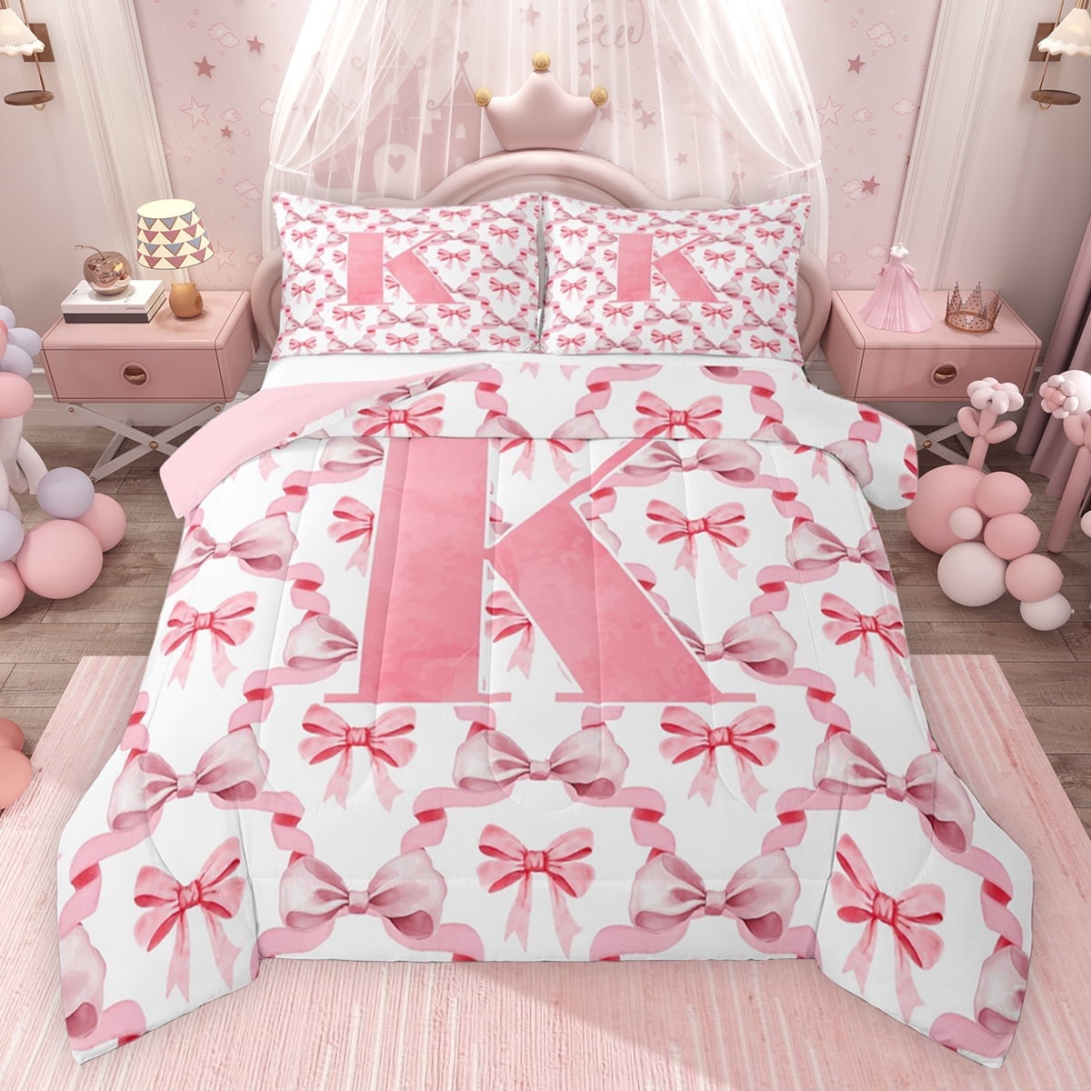 Castle Fairy Child Children Cartoon Bow Knot Letter Monogrammed K ...