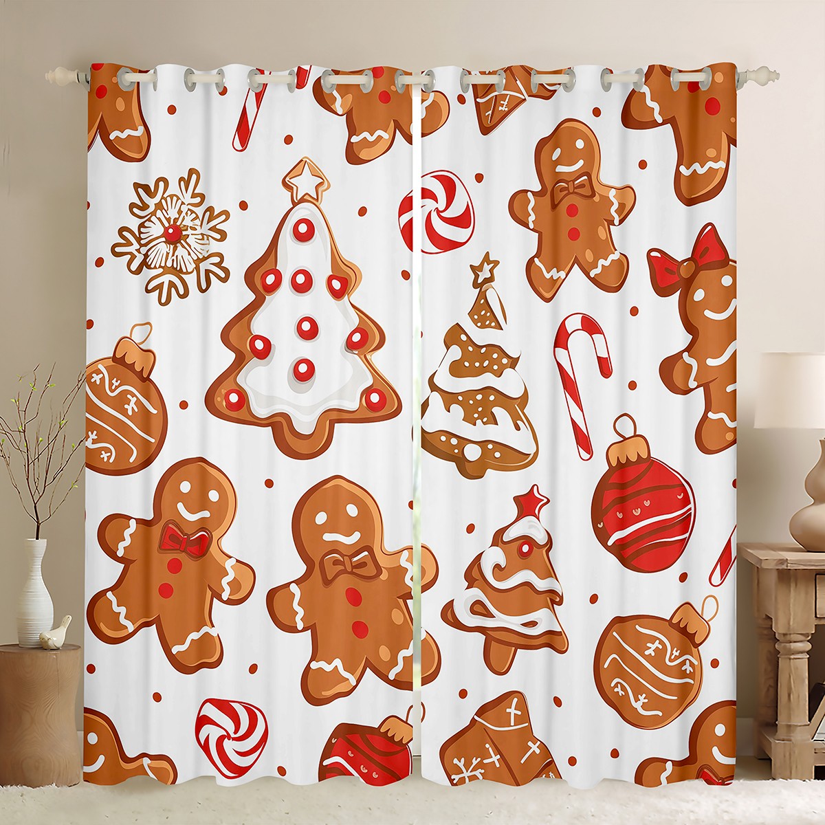 Castle Fairy Child Gingerbread Man Curtains Pack of 2 (42x84 Each ...