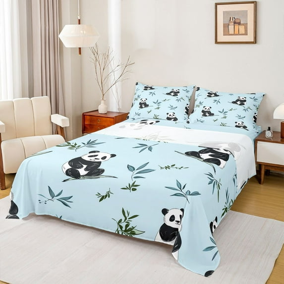 Castle Fairy Child Teens Black White Panda Twin Sheet Sets,Kawaii ...