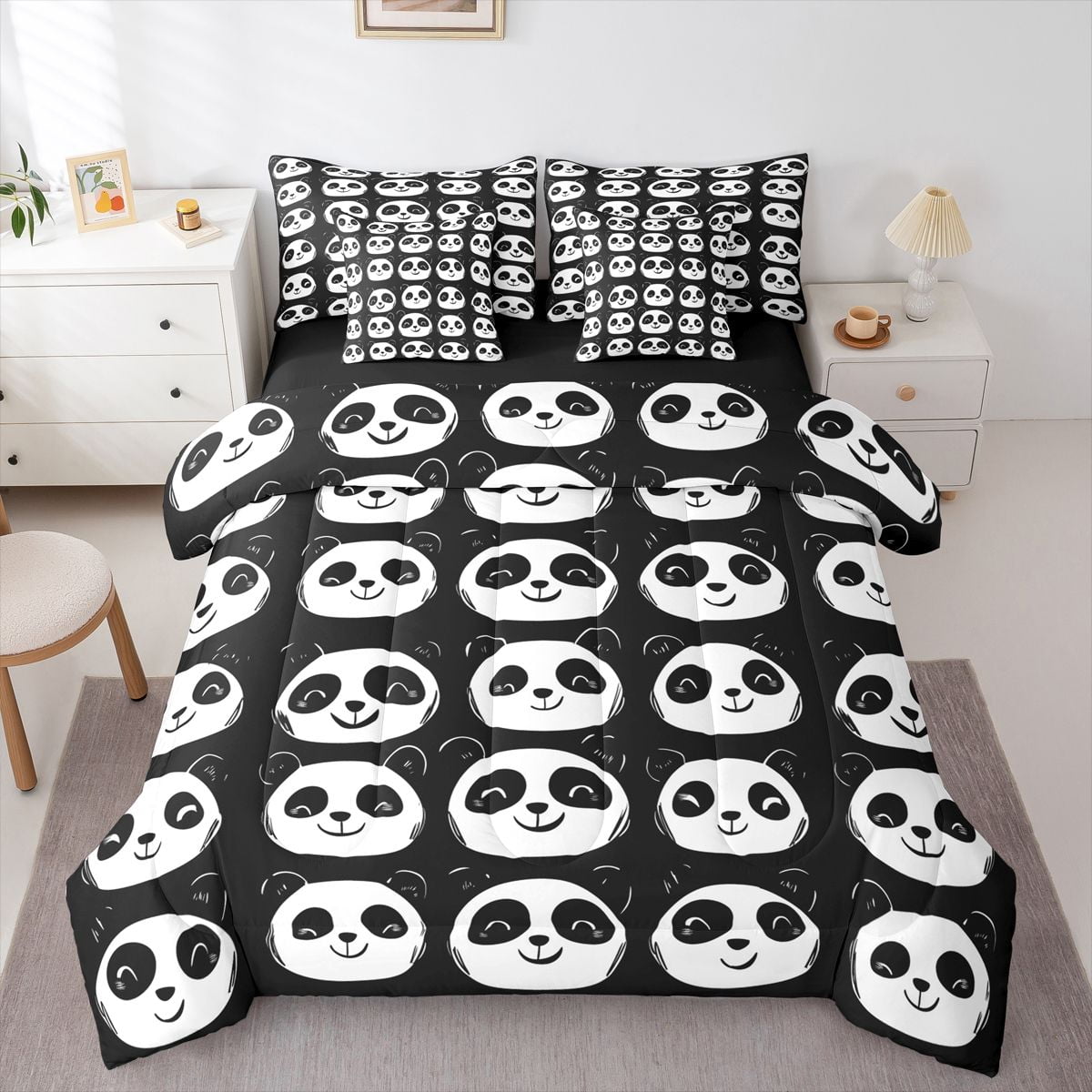 Castle Fairy Child Teens Cartoon Panda Bedding Comforter Set,Cute ...