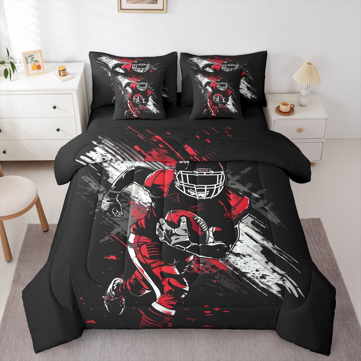 Castle Fairy Child Teens Football Gamer Twin Bedding Sets,Ball Game ...