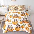 Castle Fairy Children Cartoon Sloth Bedding Comforter Set,Fruit Orange ...