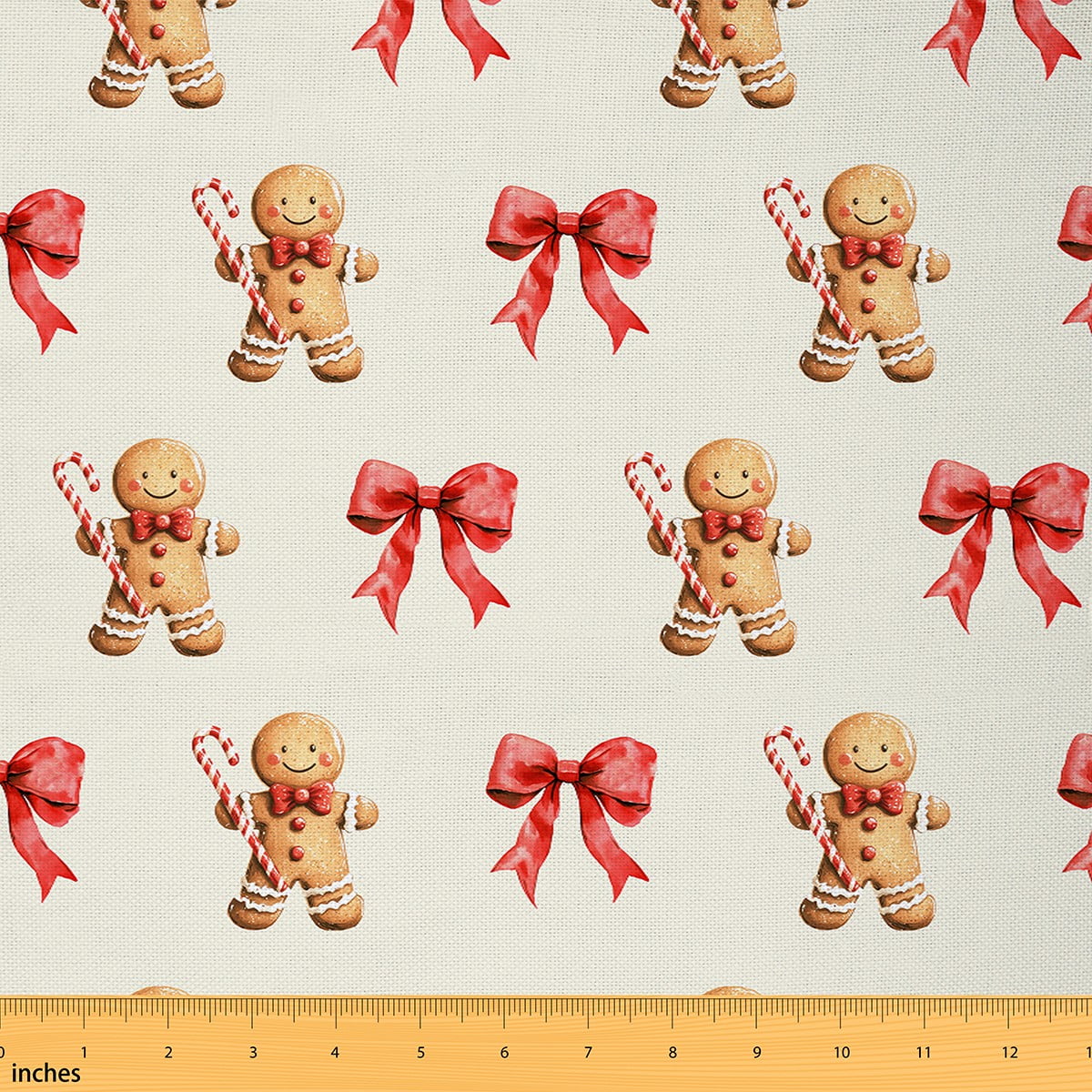 Castle Fairy Children Gingerbread Man Fabric by the Yard 10 Yards,Festival Xmas Room Decor ...