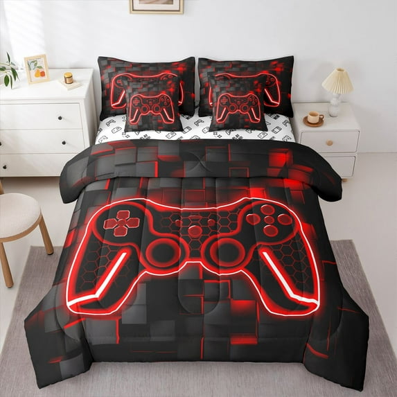 Castle Fairy Children Hexagon Gamer Bedding Comforter Set,Video Game ...