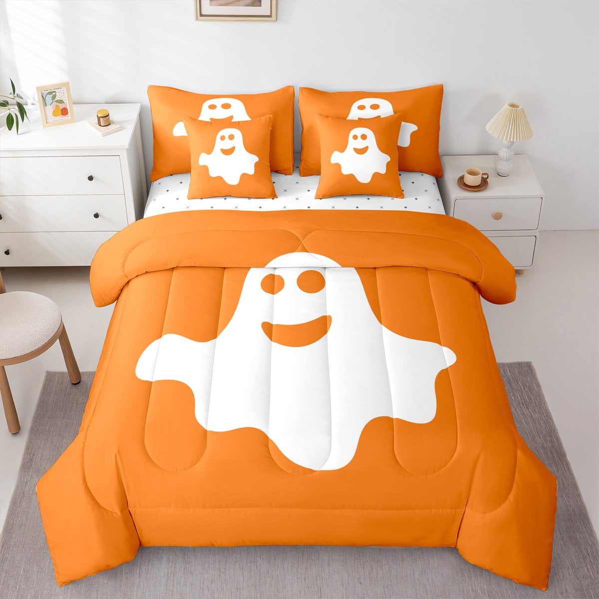 Castle Fairy Children Kawaii Ghost 7-Piece Bedding Comforter Set ...