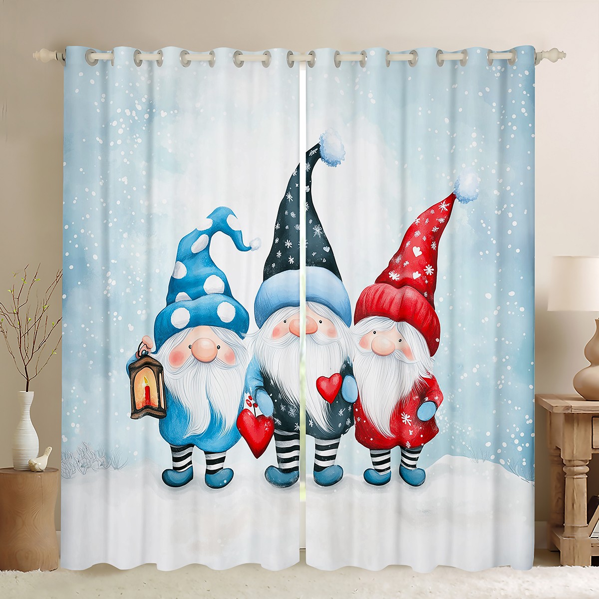 Castle Fairy Children Kawaii Gnome Blackout Curtains Set of 2 (52x84 ...