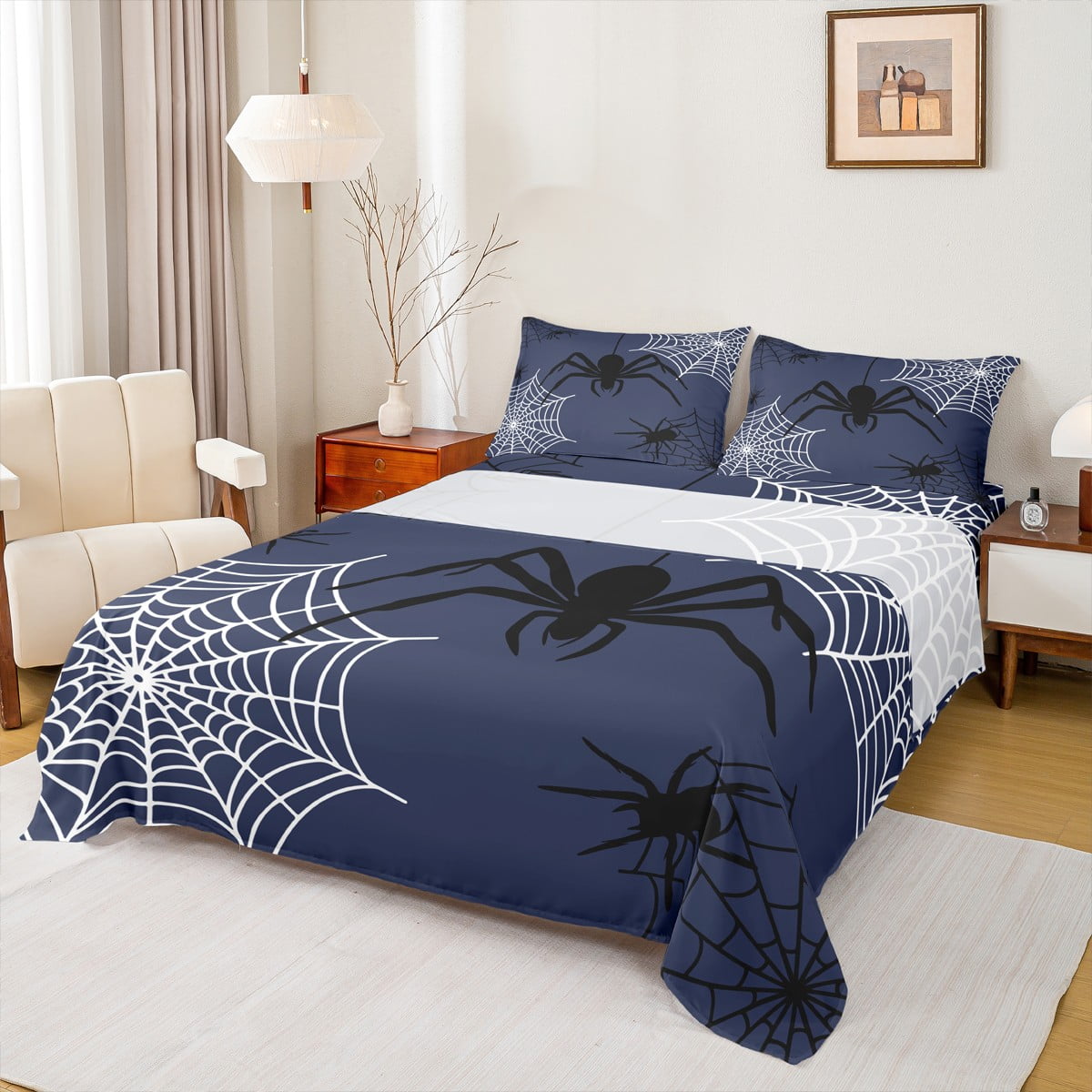Castle Fairy Children Spooky Animal Spider 4-Piece Full Size Sheets ...