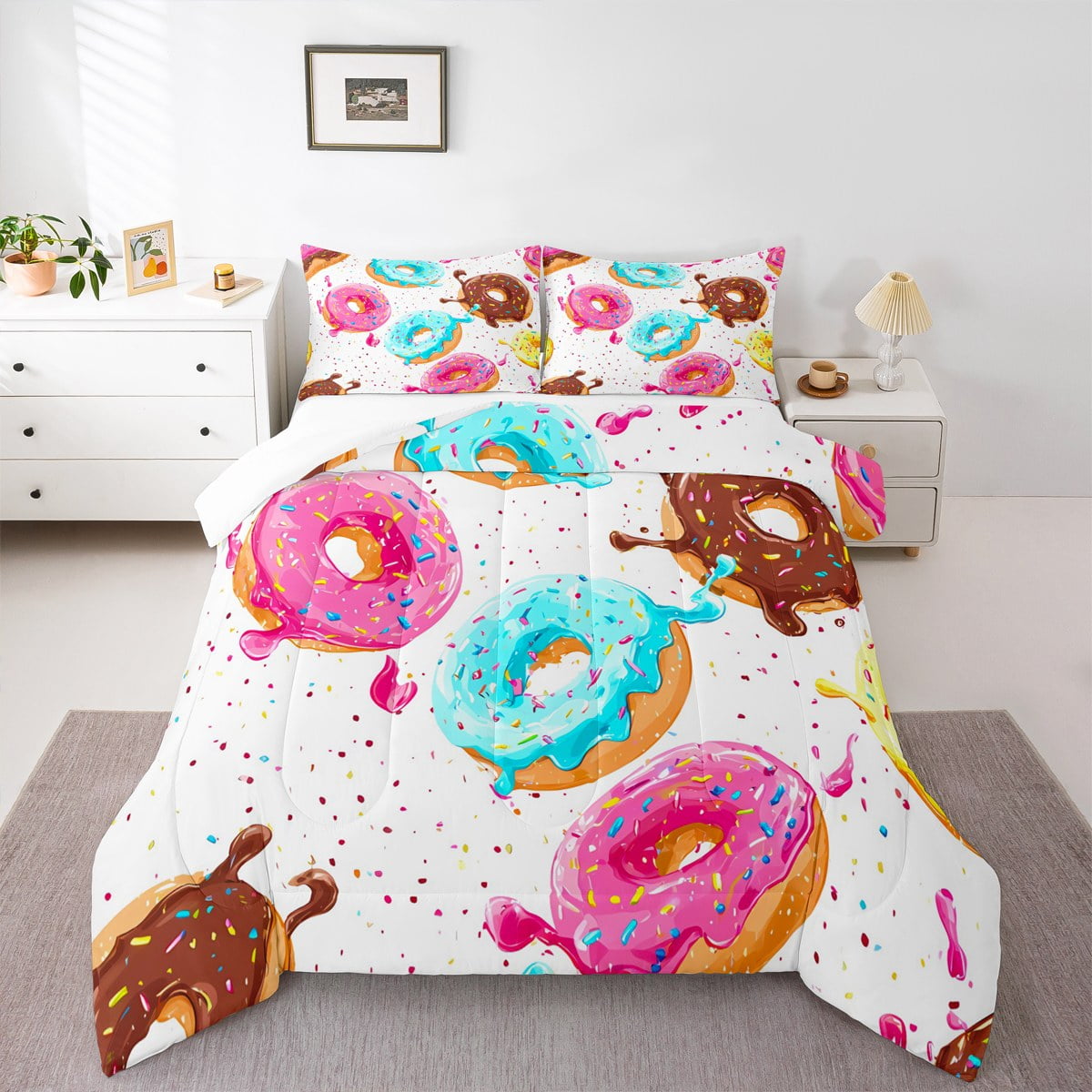 Castle Fairy Children Sweet Donuts 2pcs Bedding Comforter Set,Cute ...
