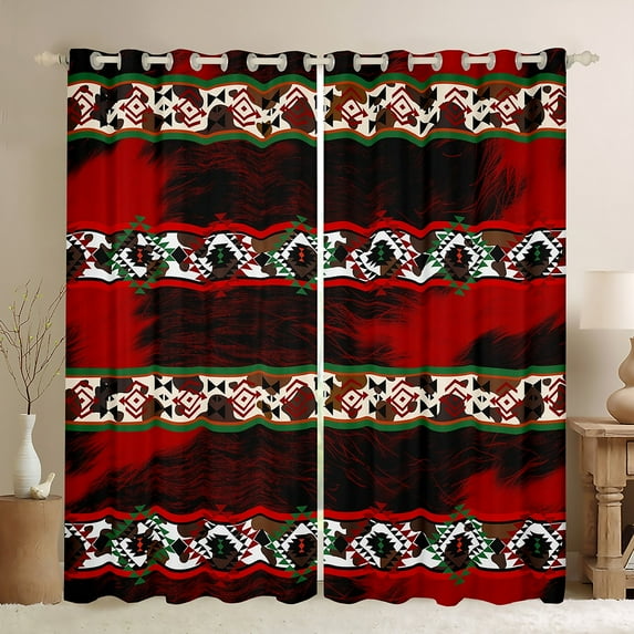 Castle Fairy Children Teens Boho Tribal Aztec Black Out Curtains ...