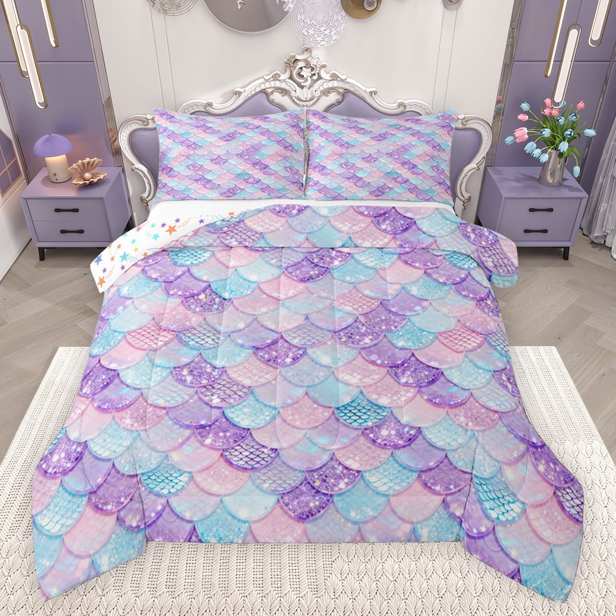 Castle Fairy Children Teens Marine Mermaid Princess Bedding Comforter ...