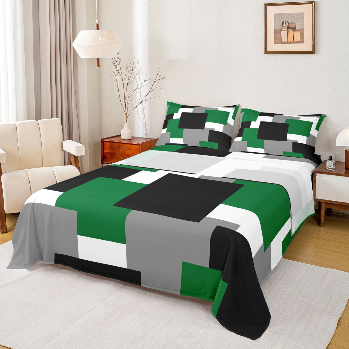 Castle Fairy Children Teens Minimalist Square Bed Sheets,Vintage ...