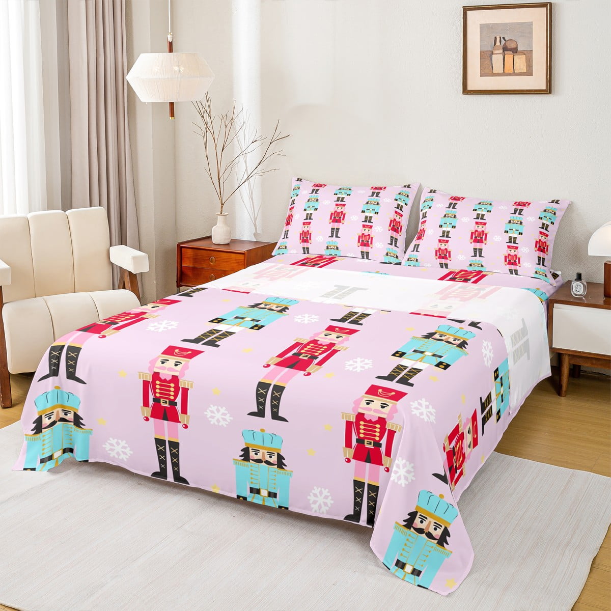 Castle Fairy Christmas Nutcracker 4-Piece Full Size Sheets for Teens ...
