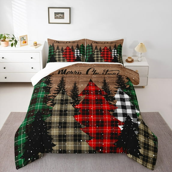 Castle Fairy Christmas Tree 3-Piece Full Size Comforter Sets for ...
