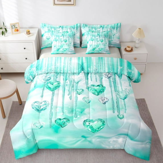 Castle Fairy Crystal Love Heart Bedding Comforter Set,Valentine's Day ...