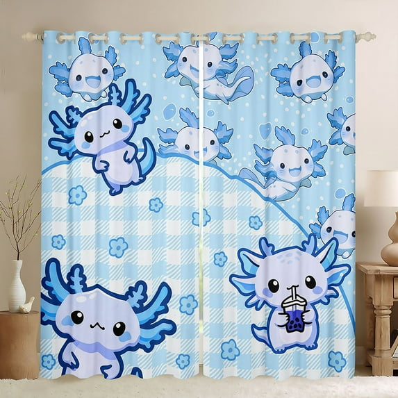 Castle Fairy Cute Axolotl Blackout Curtains Set of 2 (52x84 Each ...