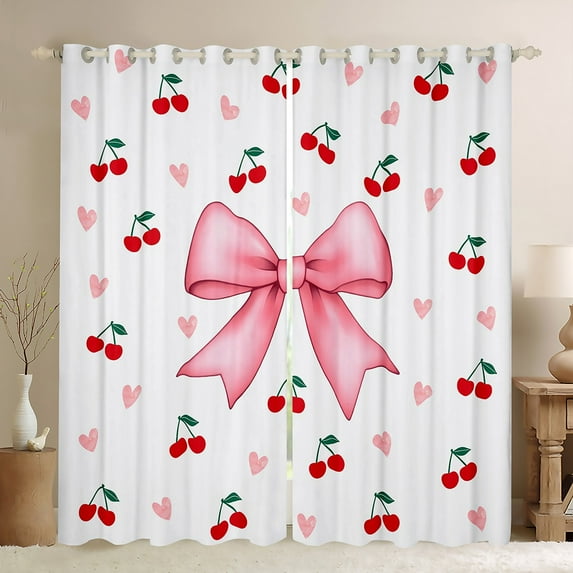 Castle Fairy Cute Bow Blackout Curtains Set of 2 (52x84 Each),Love ...