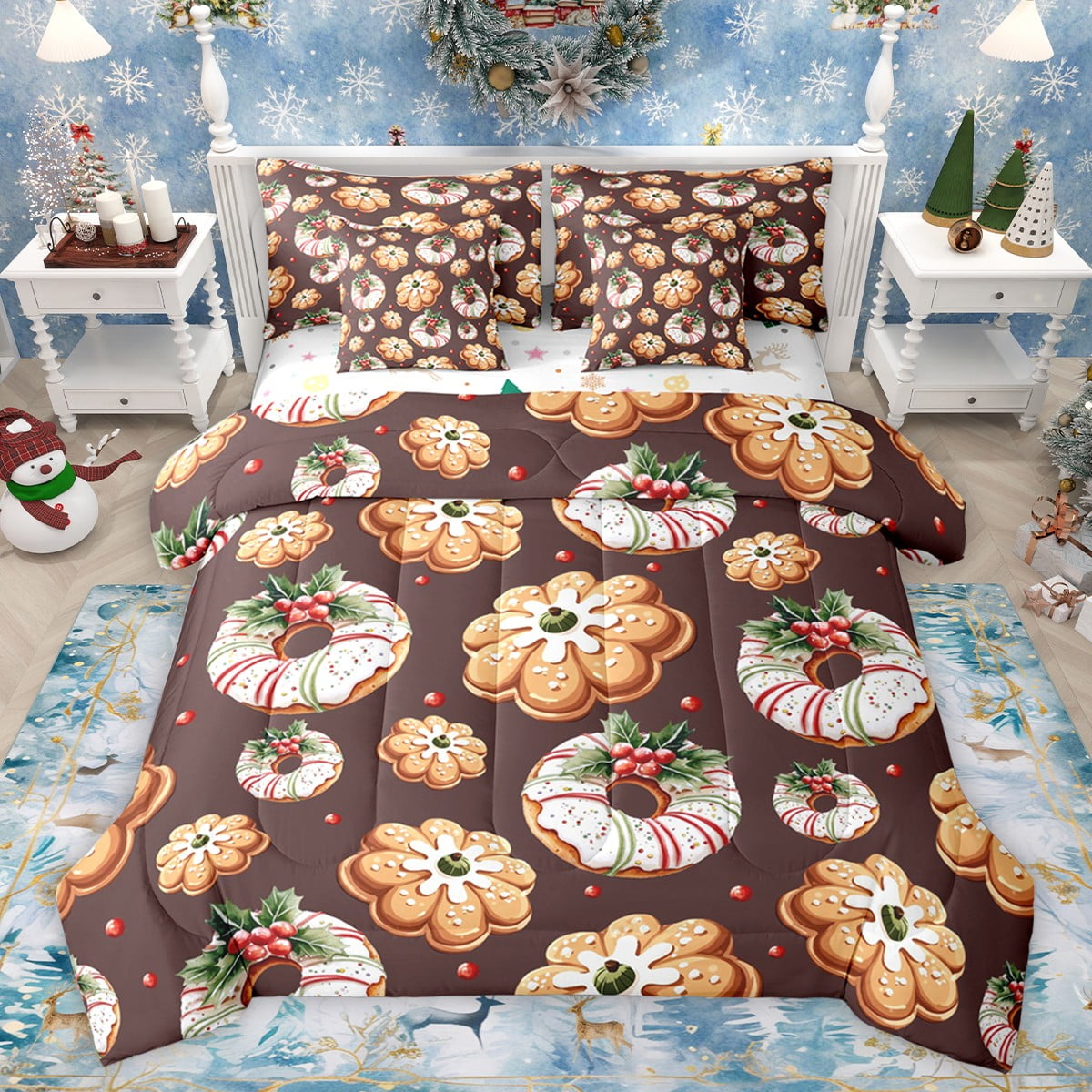 Castle Fairy Donut Dessert Twin Bedding Sets 7-Piece for Boys Girls ...